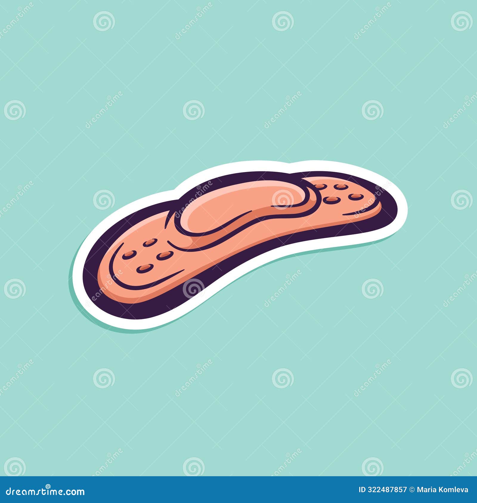 Cartoon Sticker Design. Funny Vector Illustration of a Patch in Doodle ...