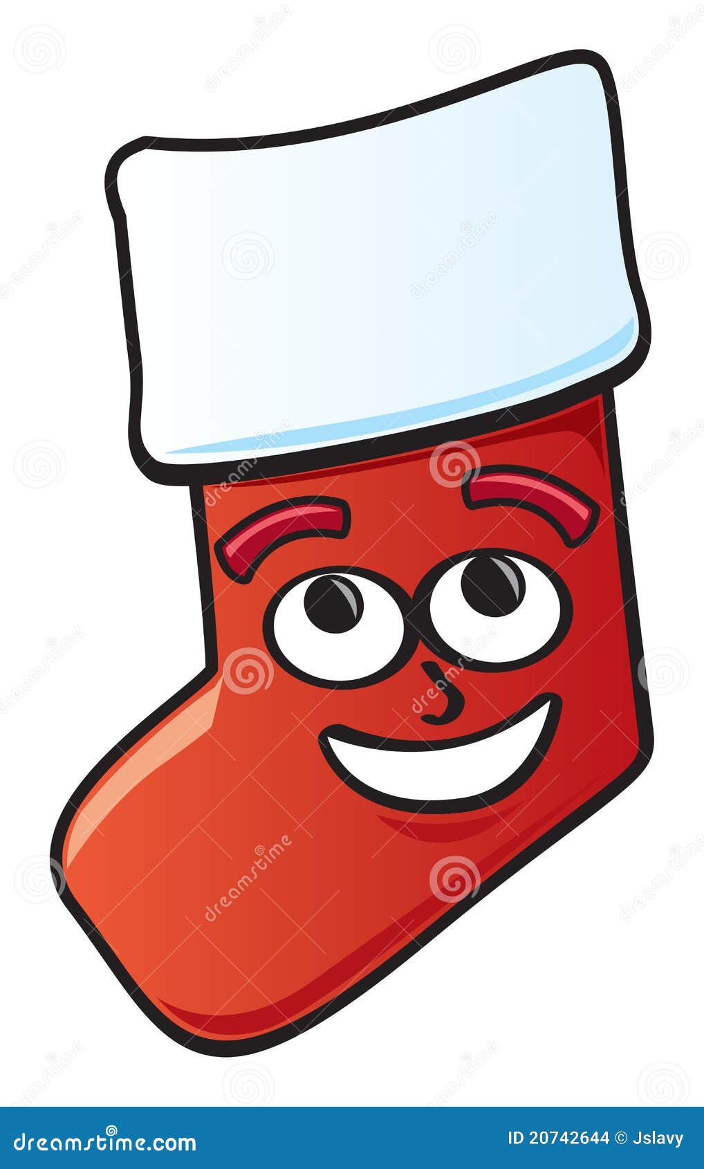Cartoon Stocking stock vector. Illustration of smiling - 20742644