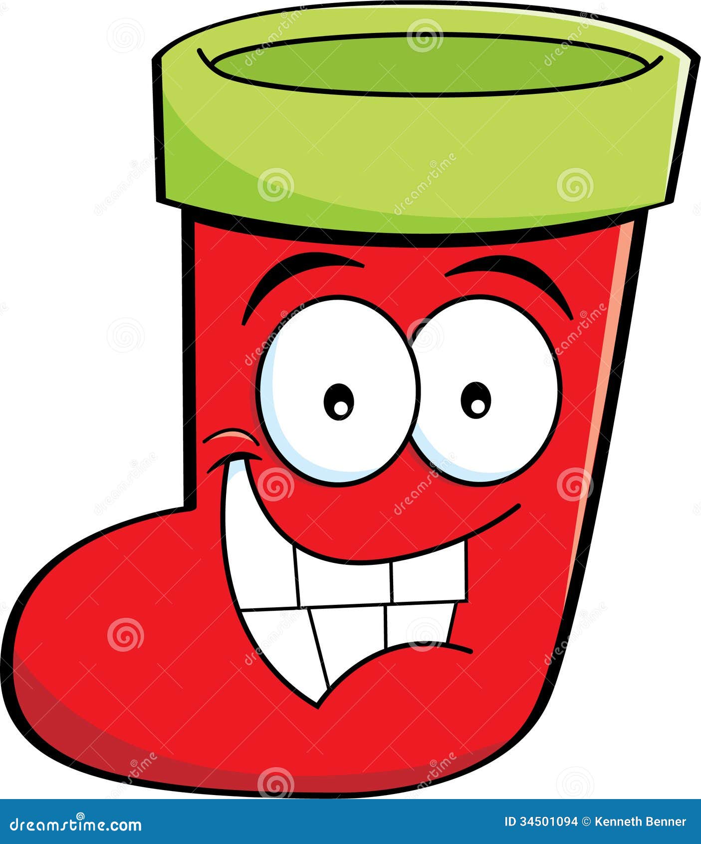 Cartoon stocking stock vector. Illustration of stocking - 34501094