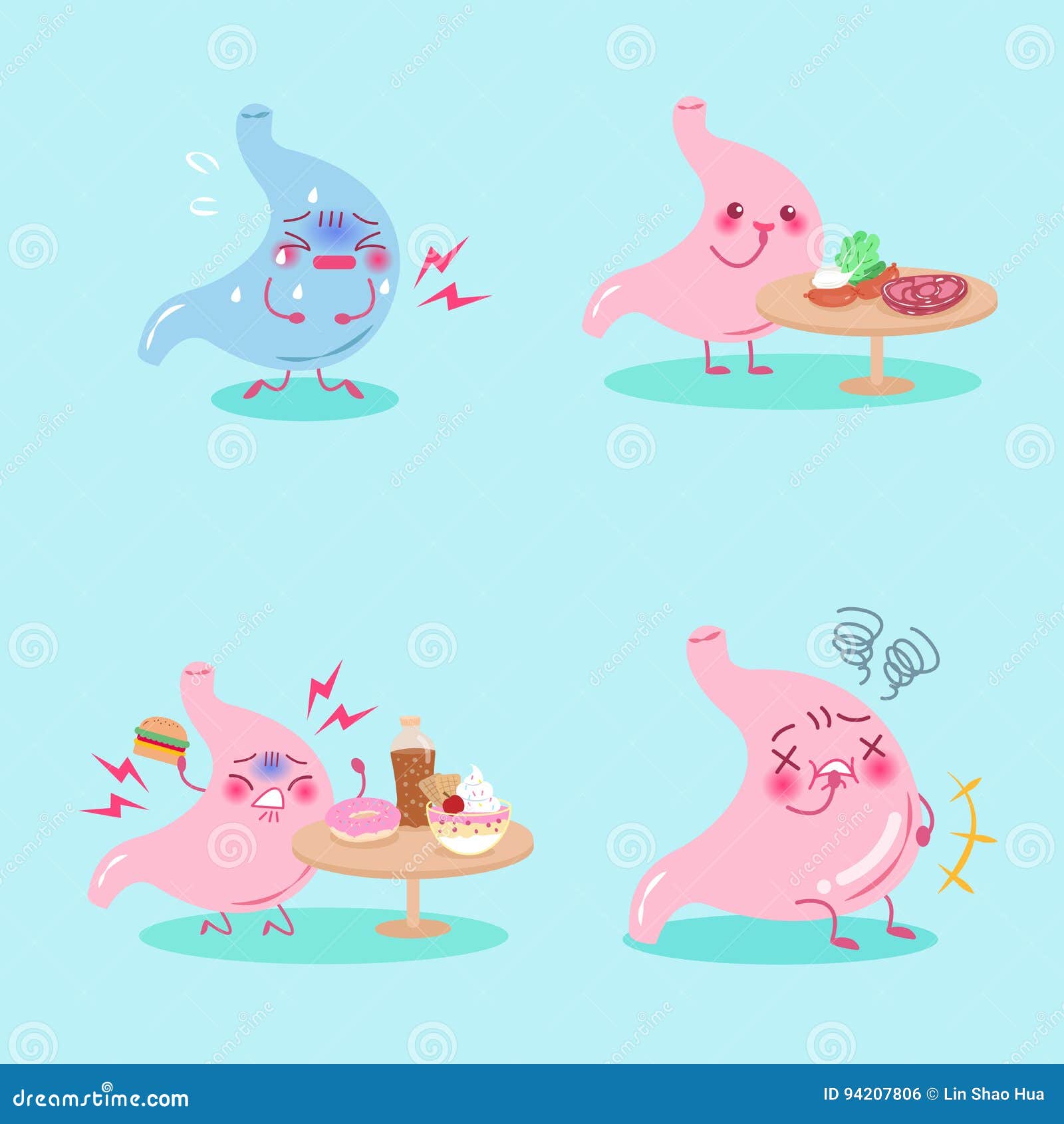 Hungry Stomach Cartoon