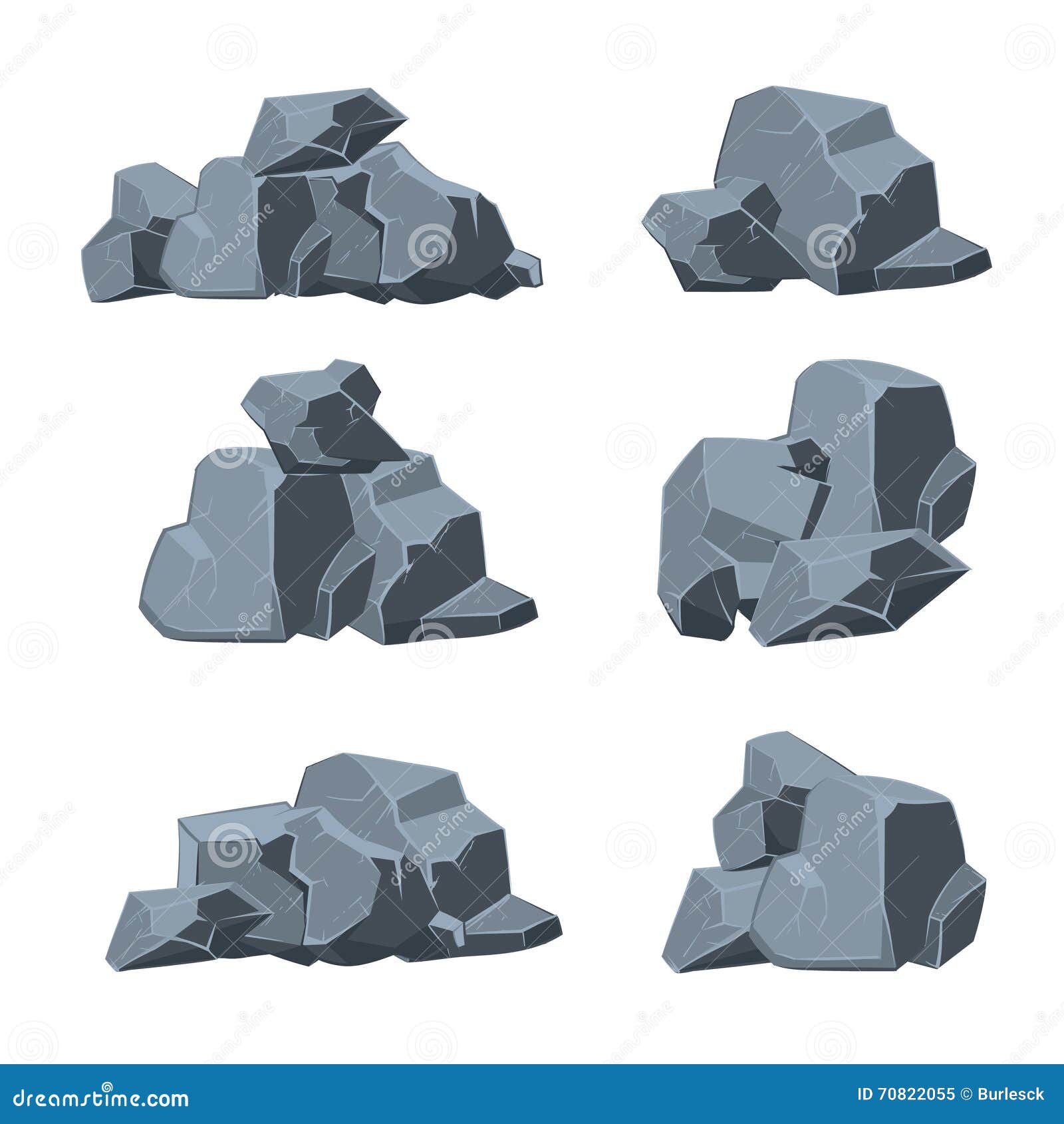 Cartoon stones vector set stock vector. Illustration of isolated - 70822055