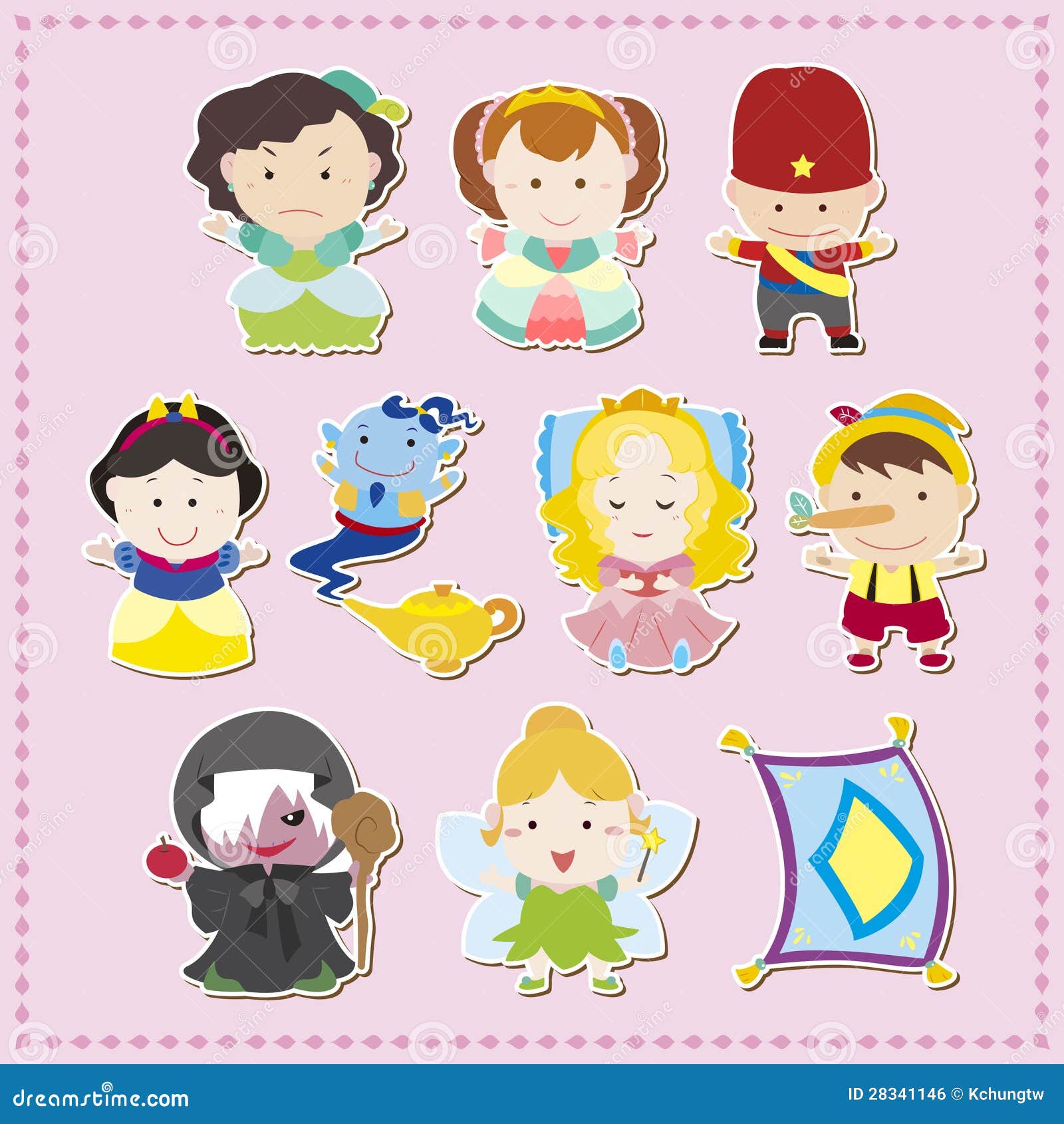 Cartoon story people icons stock vector. Illustration of adorable ...