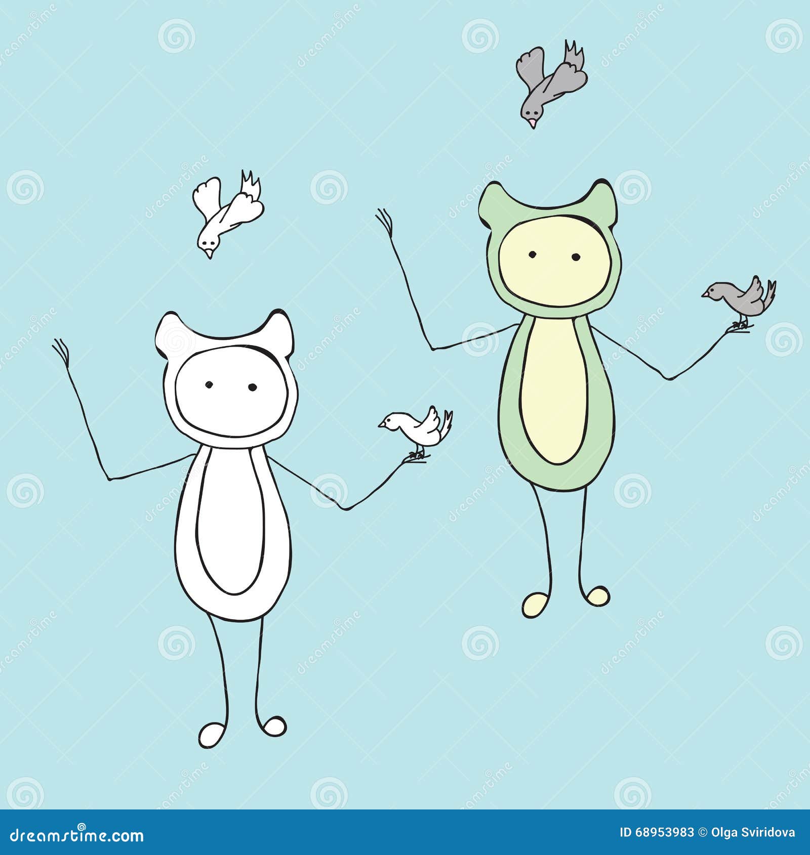 Strange Birds Vector Illustration | CartoonDealer.com #16346582