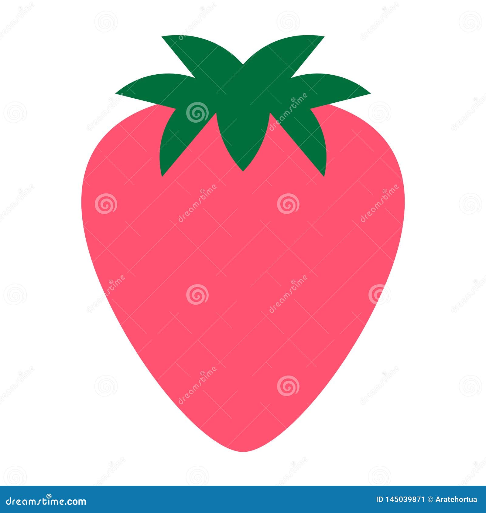 Cartoon Strawberry Icon Isolated on White Background Stock Vector ...