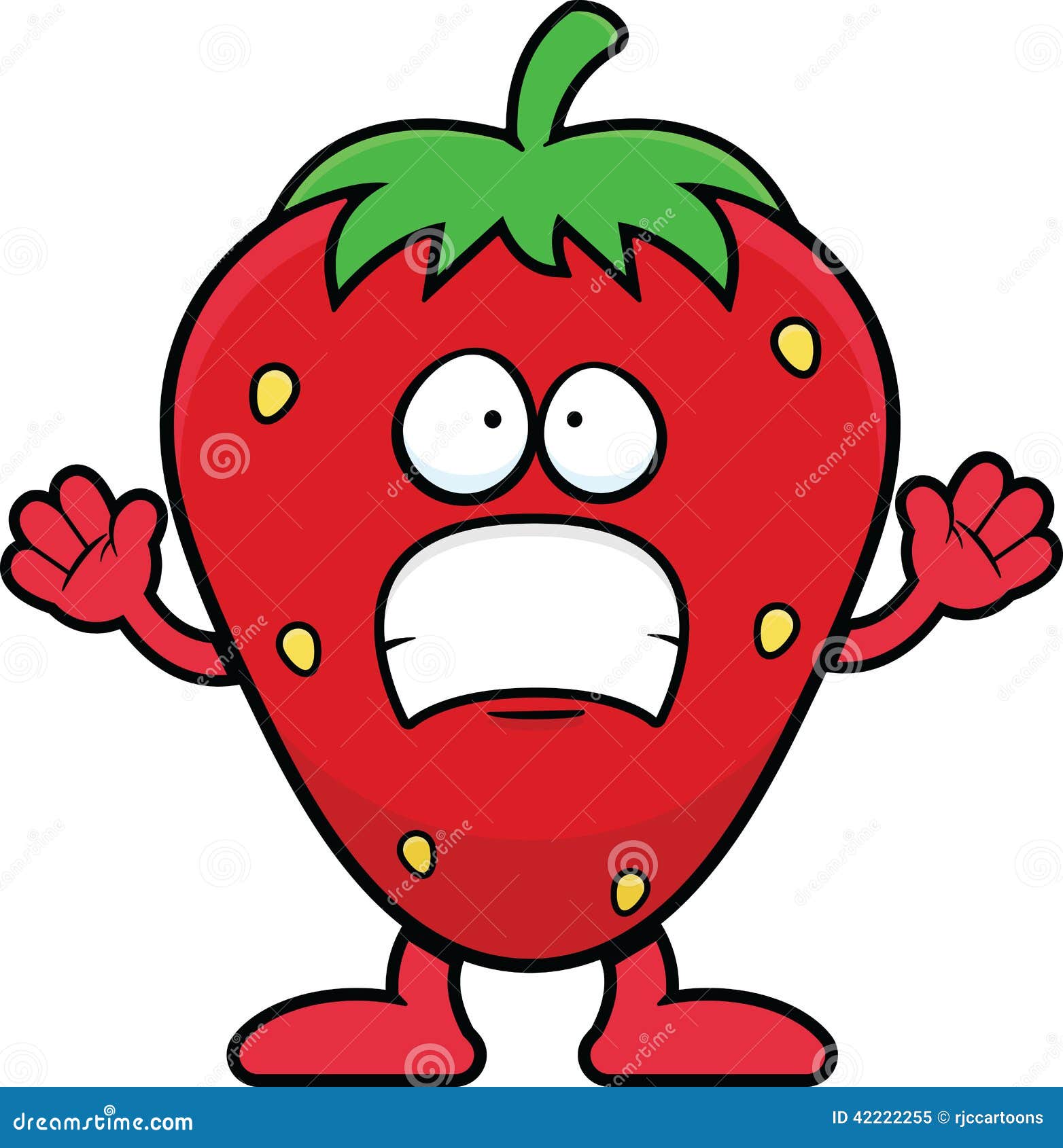 Cartoon Strawberry Scared stock vector. Illustration of strawberry ...