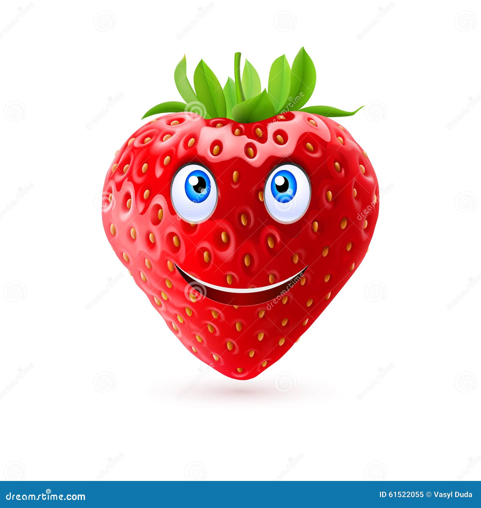 Cartoon Strawberry stock vector. Illustration of happy - 61522055