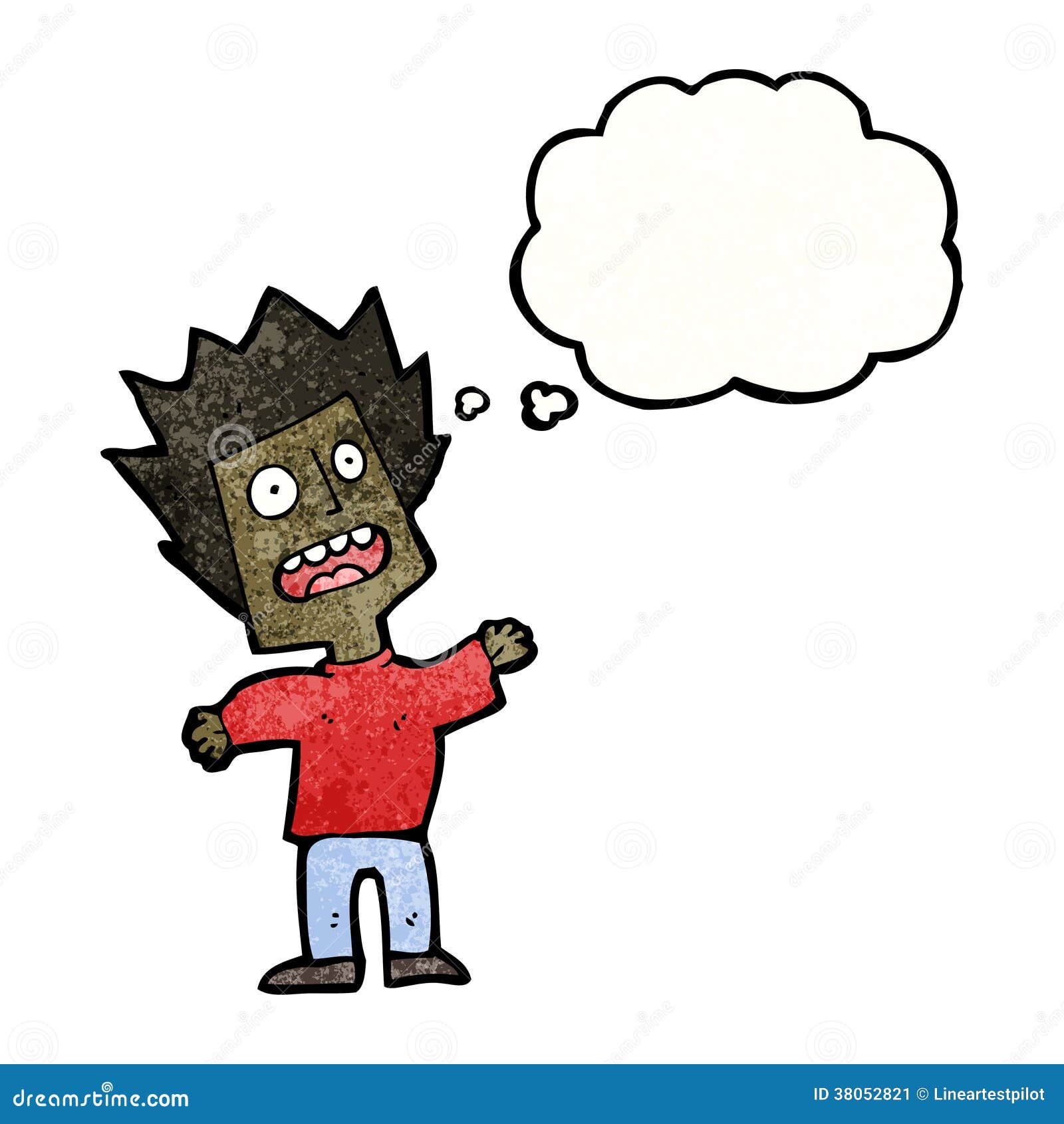 Cartoon stressed boy stock vector. Illustration of grunge - 38052821