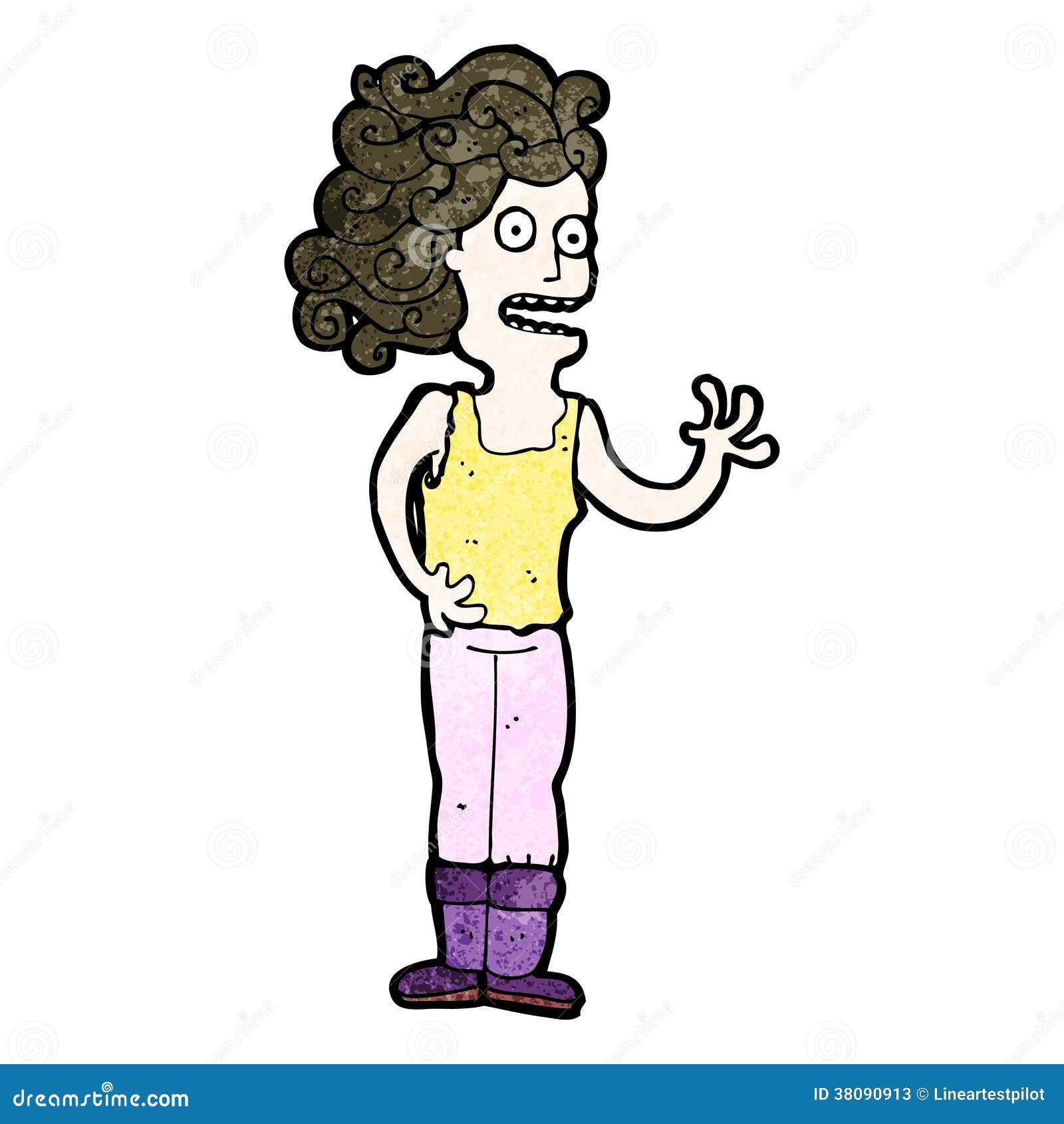 Cartoon stressed woman stock vector. Illustration of texture - 38090913