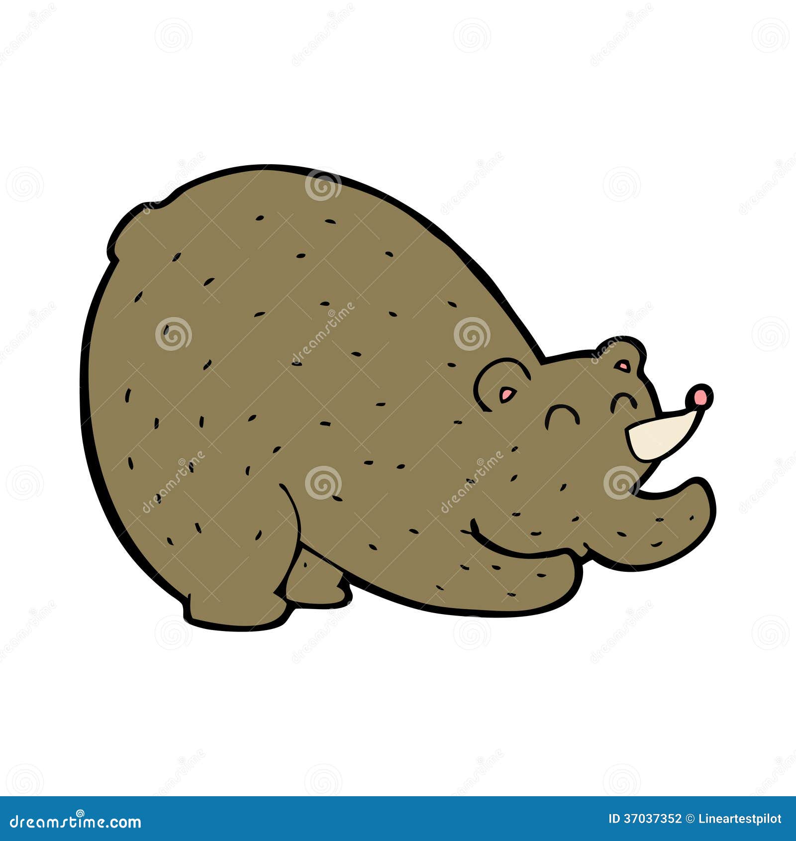 Cartoon stretching bear stock vector. Illustration of stretching - 37037352