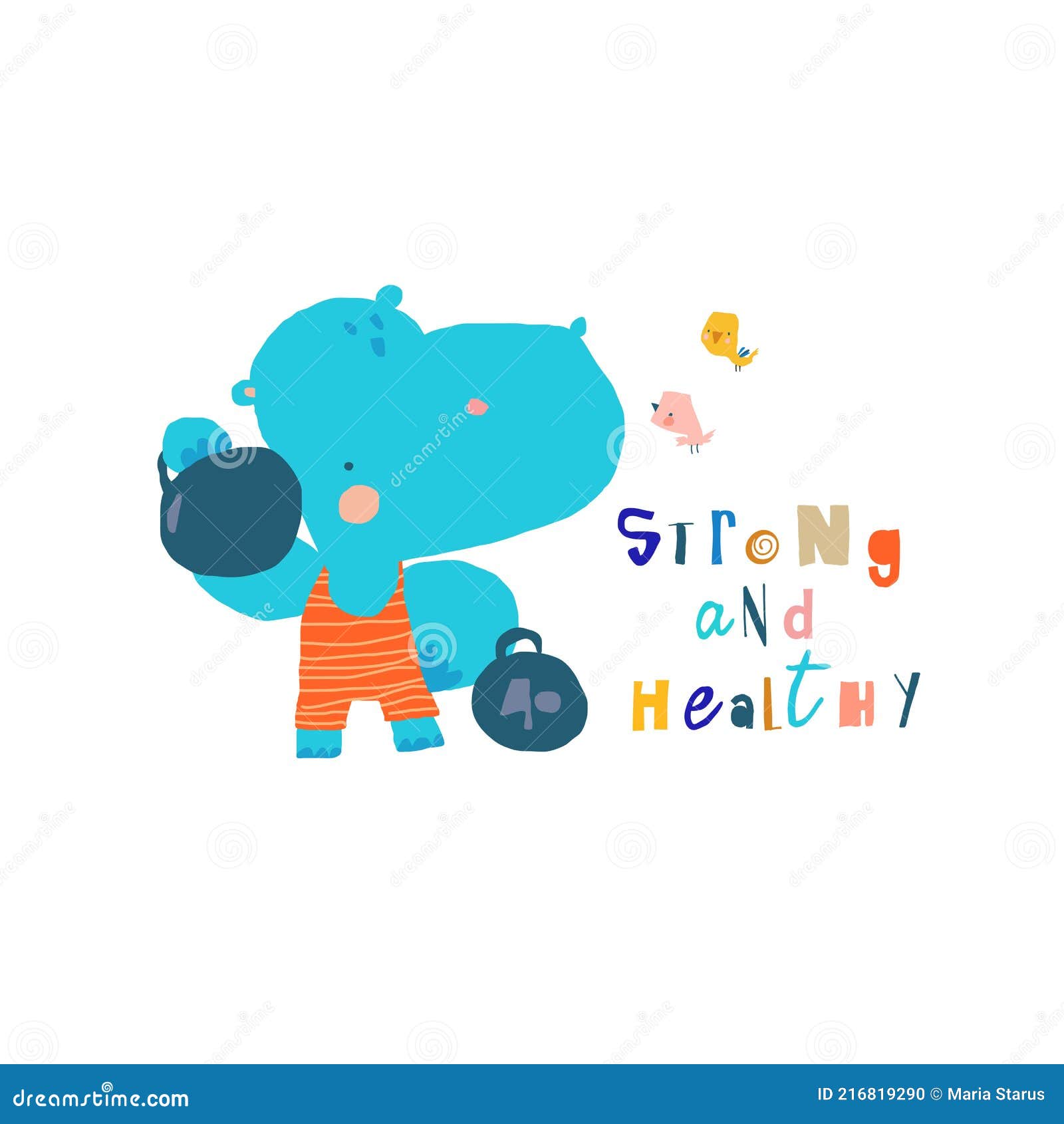 Strong Hippo Mascot Esport Logo Design Cartoon Vector | CartoonDealer ...