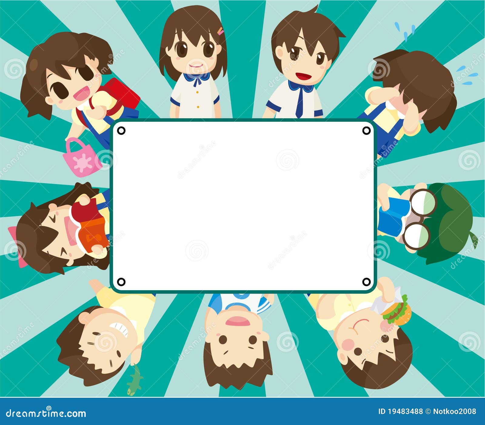 Cartoon student card stock vector. Illustration of border - 19483488