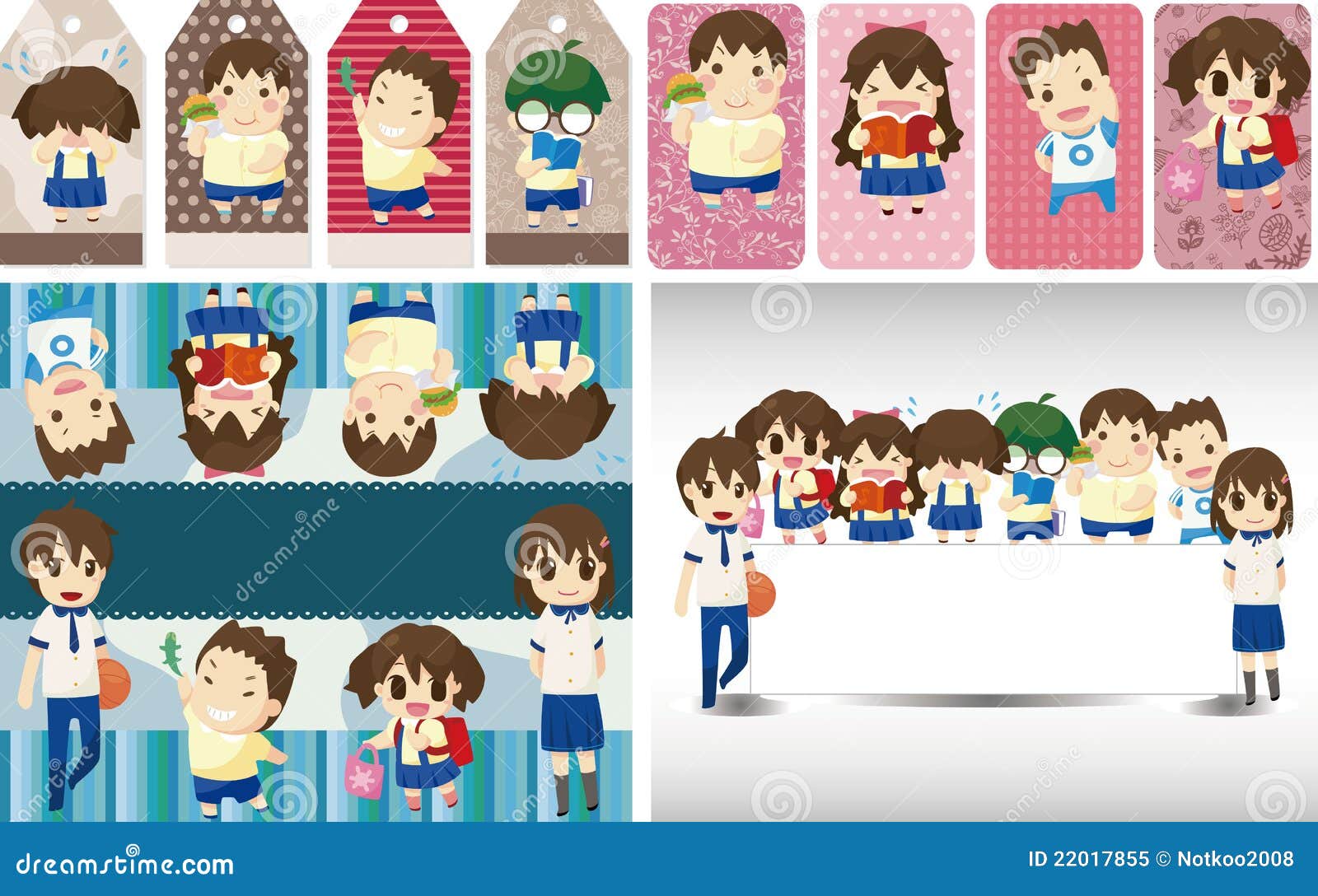 Cartoon student card stock vector. Illustration of invitation - 22017855