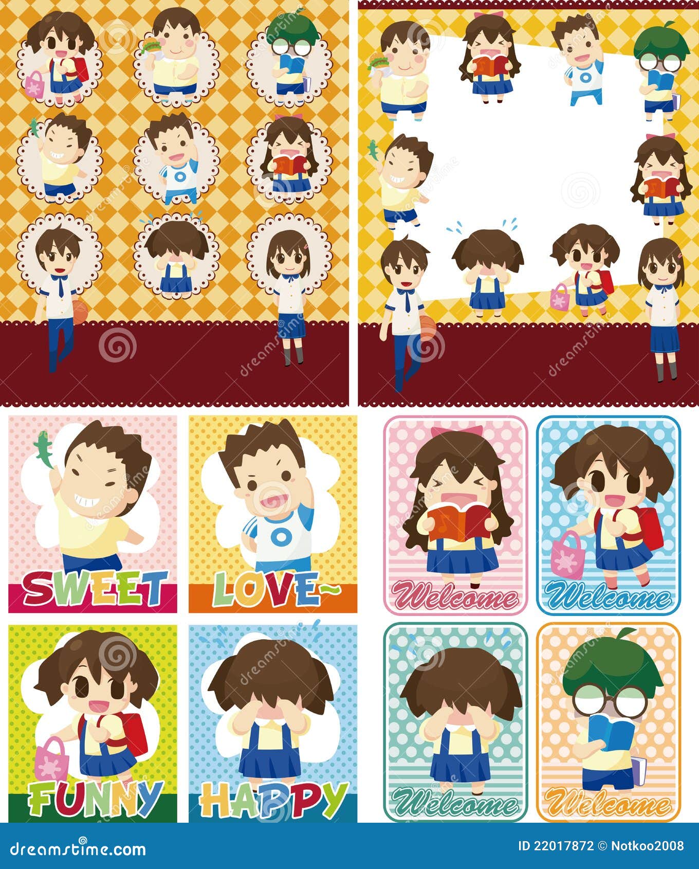 Cartoon student card stock vector. Illustration of masters - 22017872