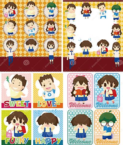 Cartoon student card stock vector. Illustration of masters - 22017872