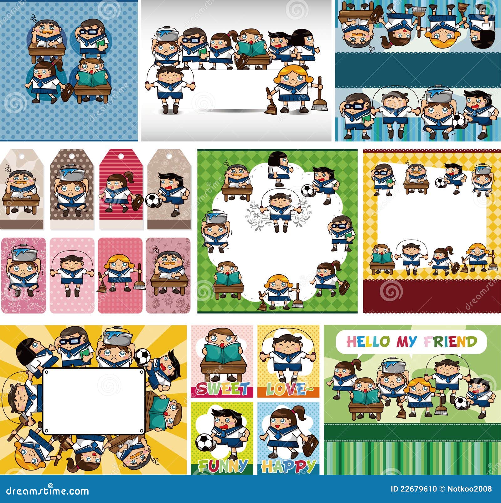 Cartoon student card stock vector. Illustration of graduate - 22679610