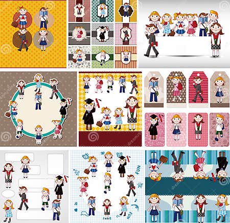 Cartoon student card stock vector. Illustration of homework - 22857993