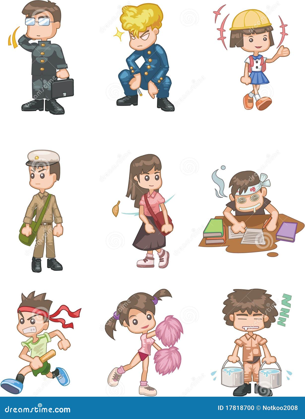 Cartoon student icon stock vector. Illustration of education - 17818700