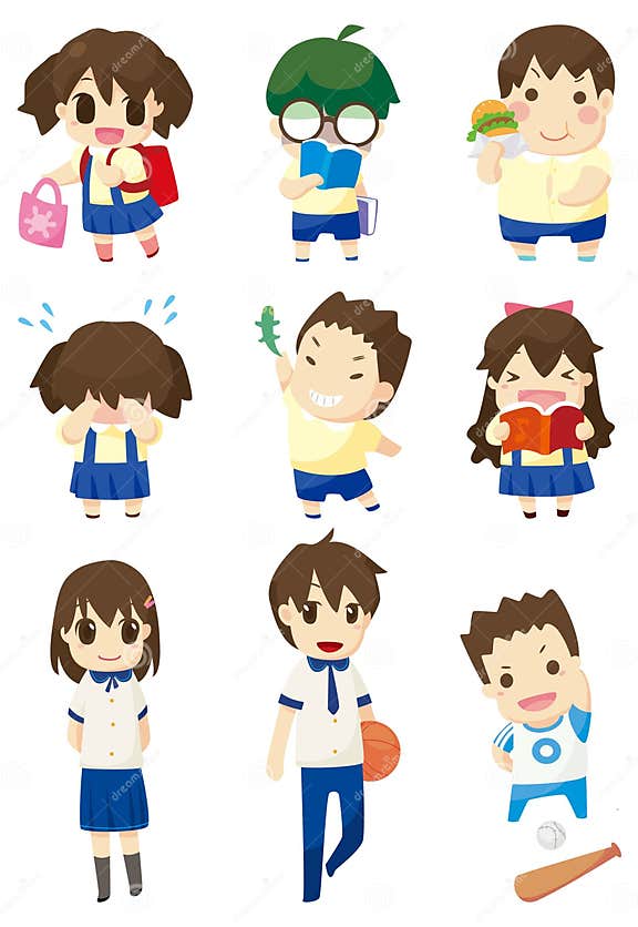 Cartoon student icon stock vector. Illustration of element - 18620703