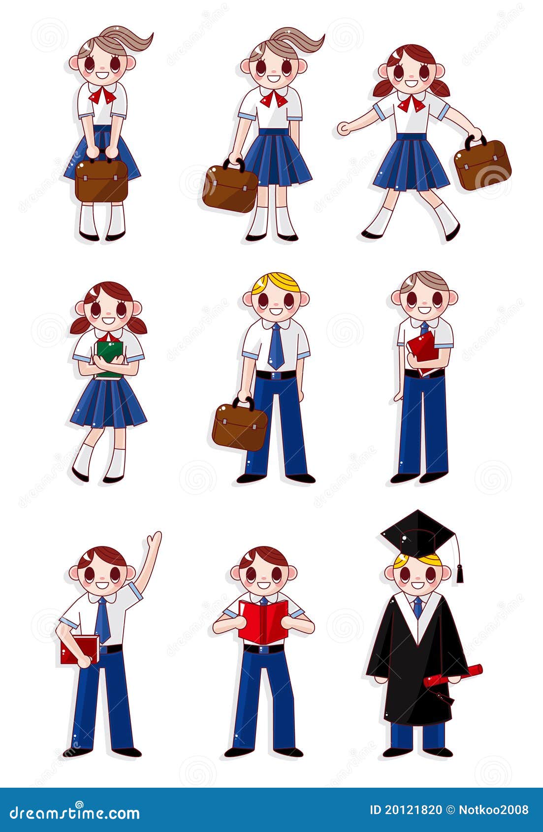 Cartoon student icon stock vector. Illustration of education - 20121820