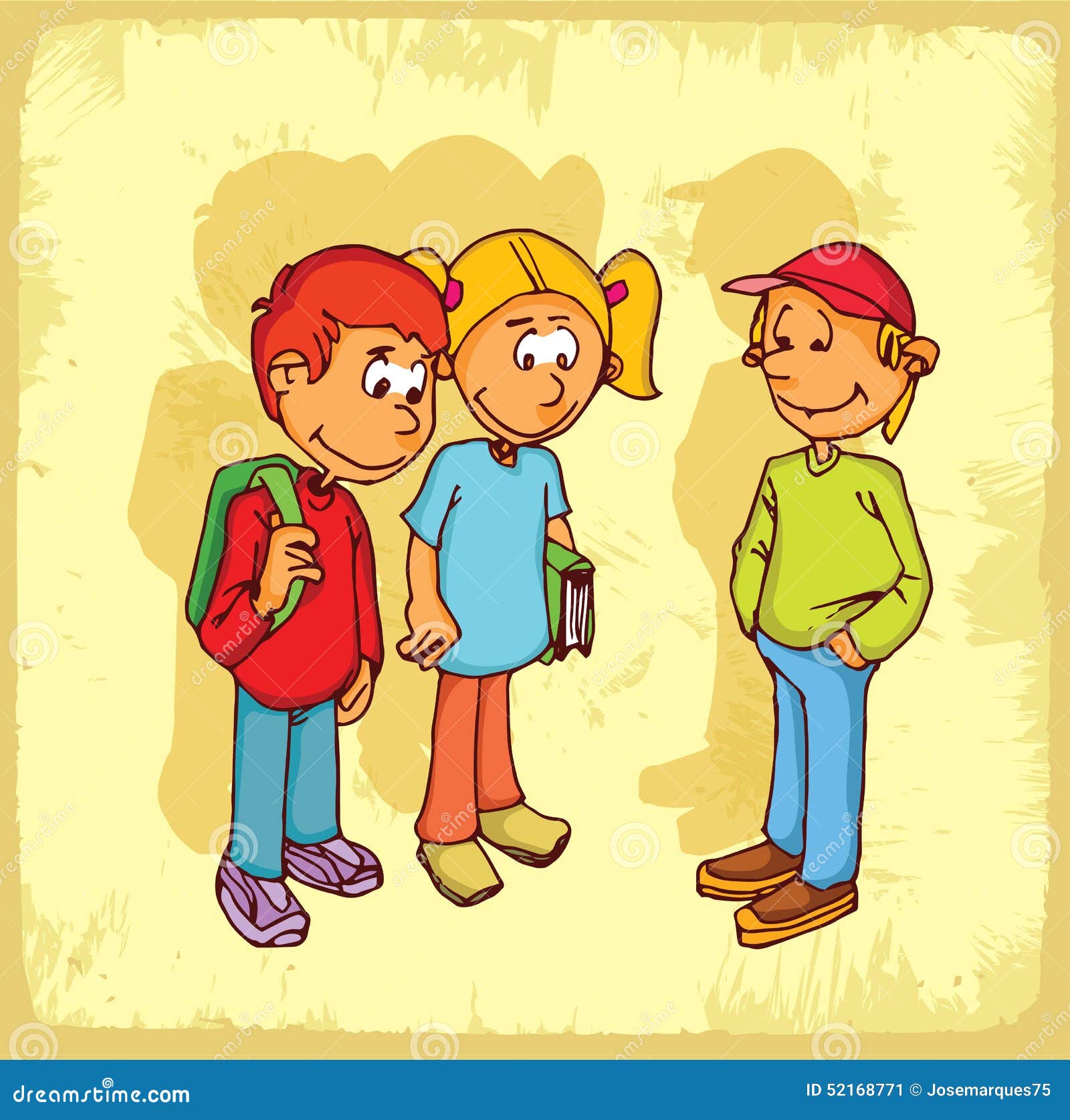 Cartoon Student Illustration , Vector Icon. Stock Vector - Illustration ...