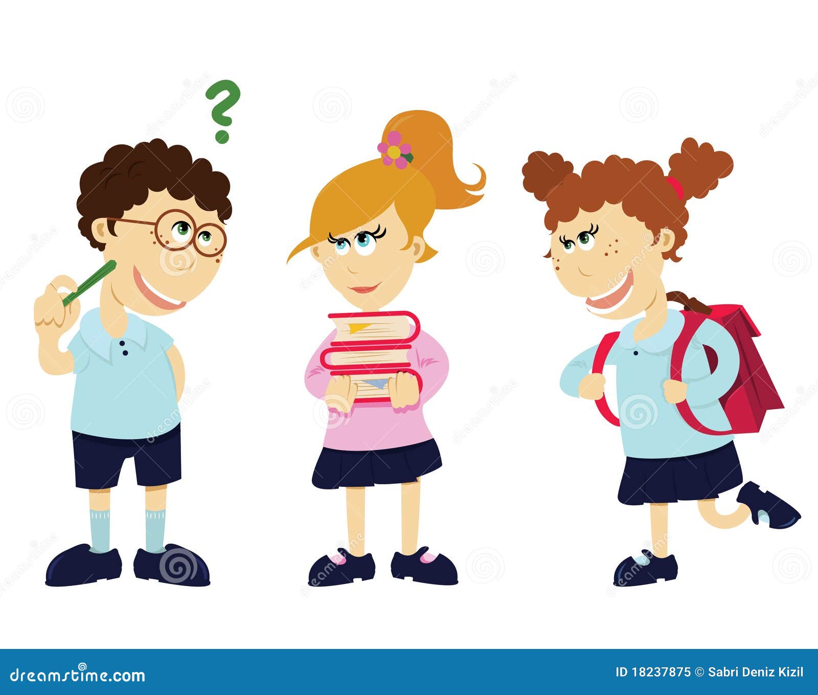 Cartoon students stock vector. Illustration of question - 18237875