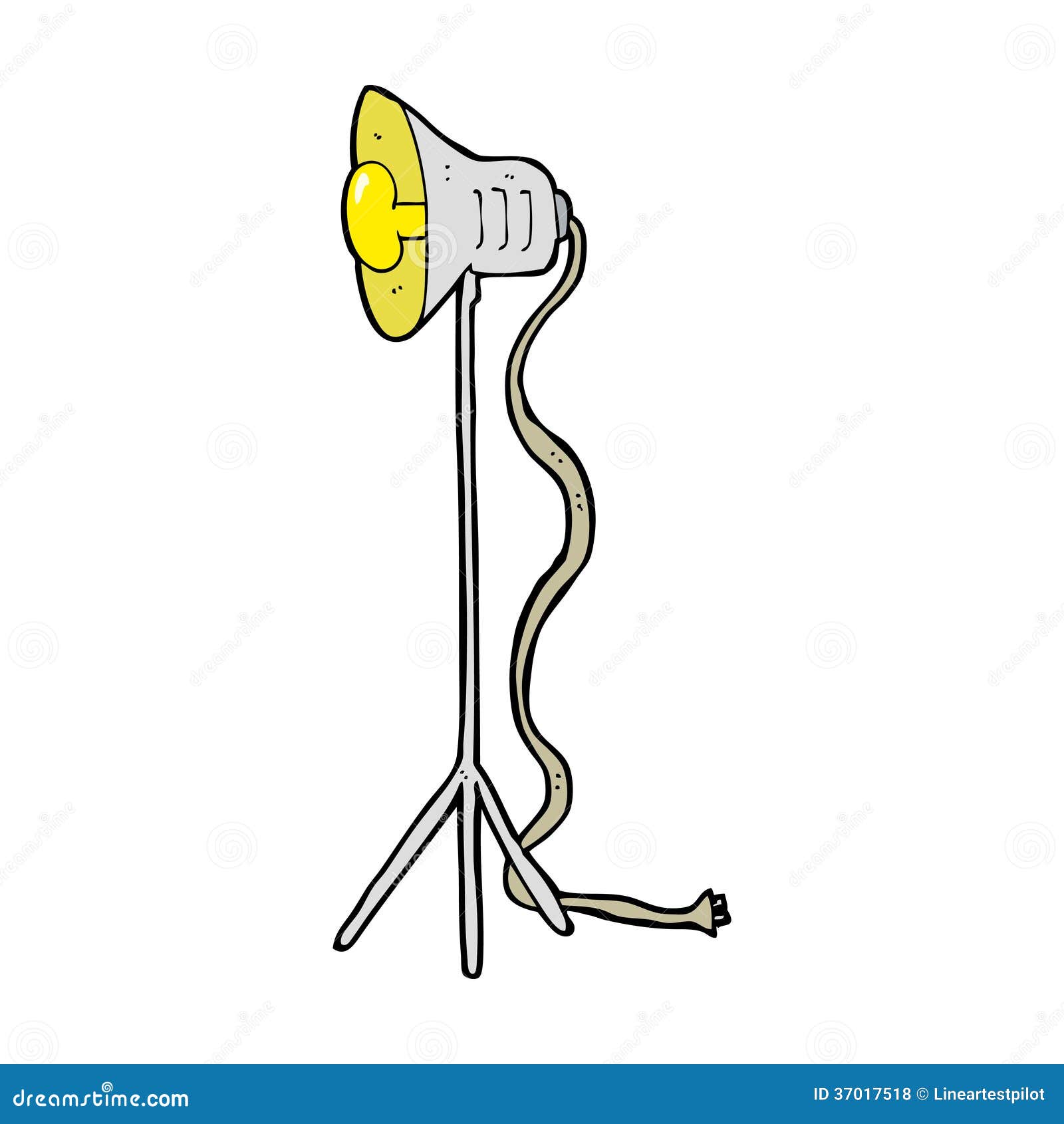 Cartoon Studio Lamp Shining Stock Vector - Illustration of retro ...