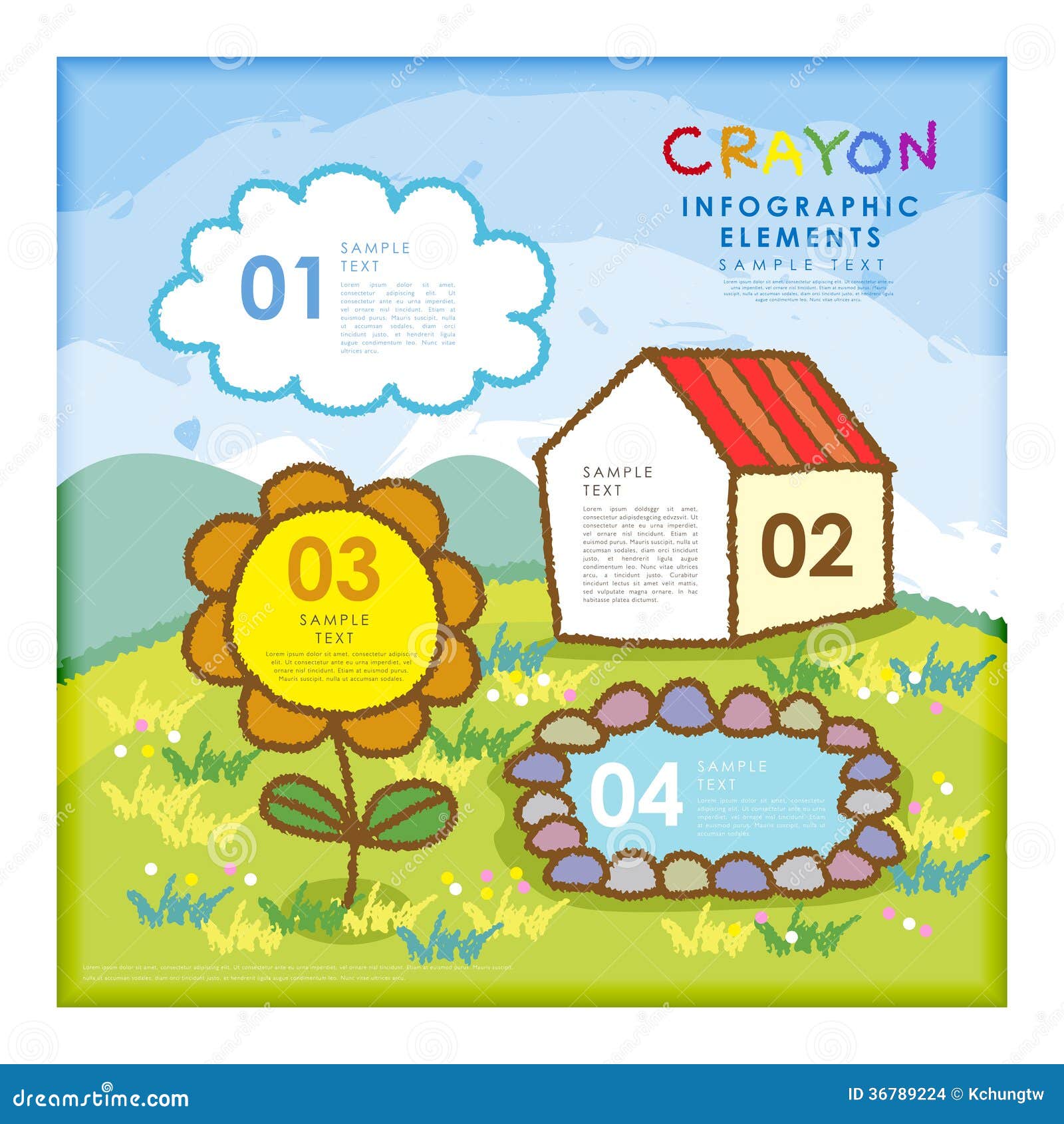 Cartoon Style Abstract Infographics Stock Vector - Illustration of info ...