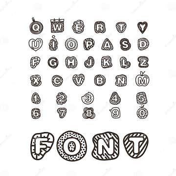 Cartoon Style Alphabet Vector Clip-art. Comic Type Stock Vector ...
