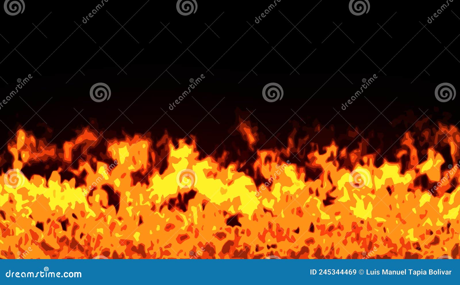 Fire Cartoon on Black Background Stock Video - Video of background ...