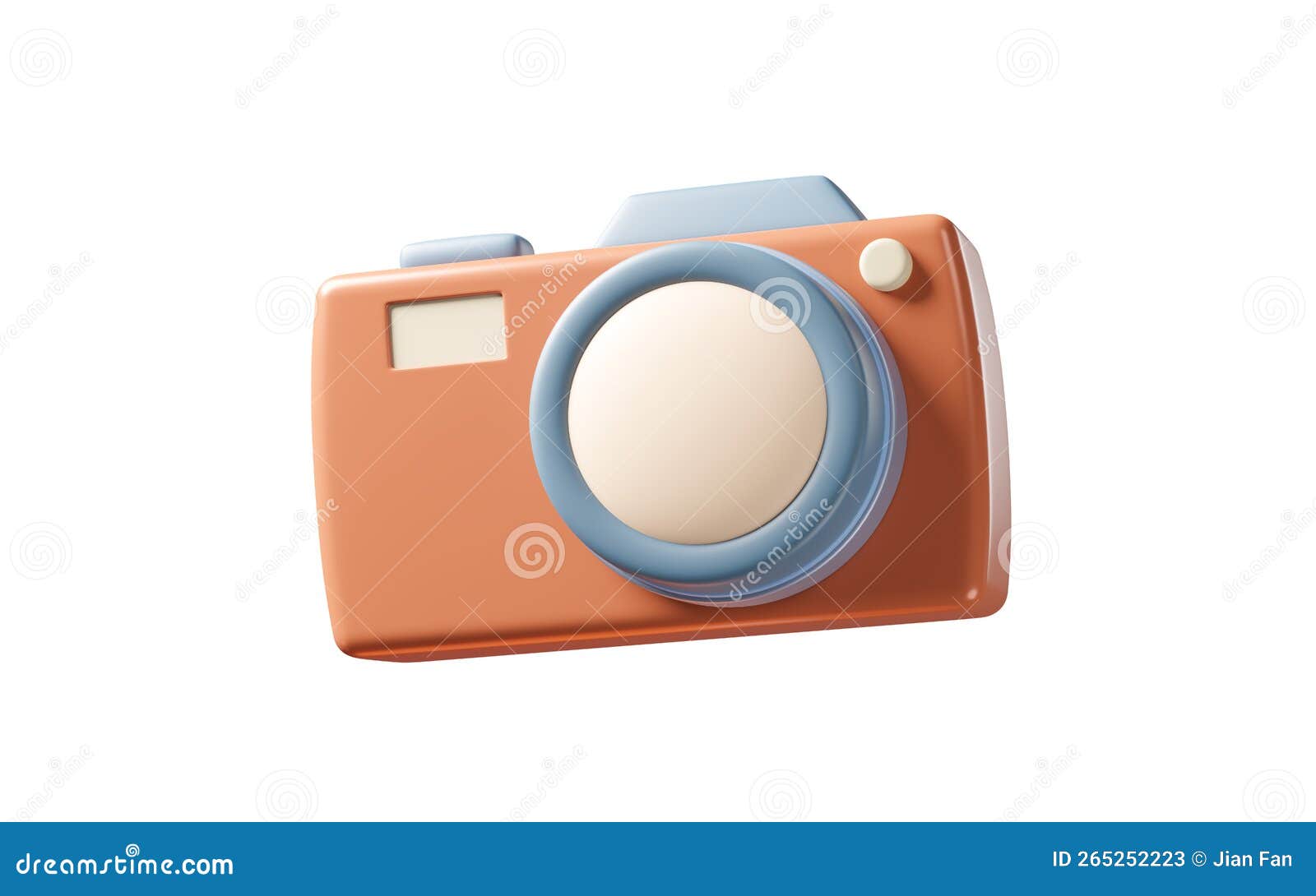 Cartoon Style Camera, 3d Rendering Stock Illustration - Illustration of ...