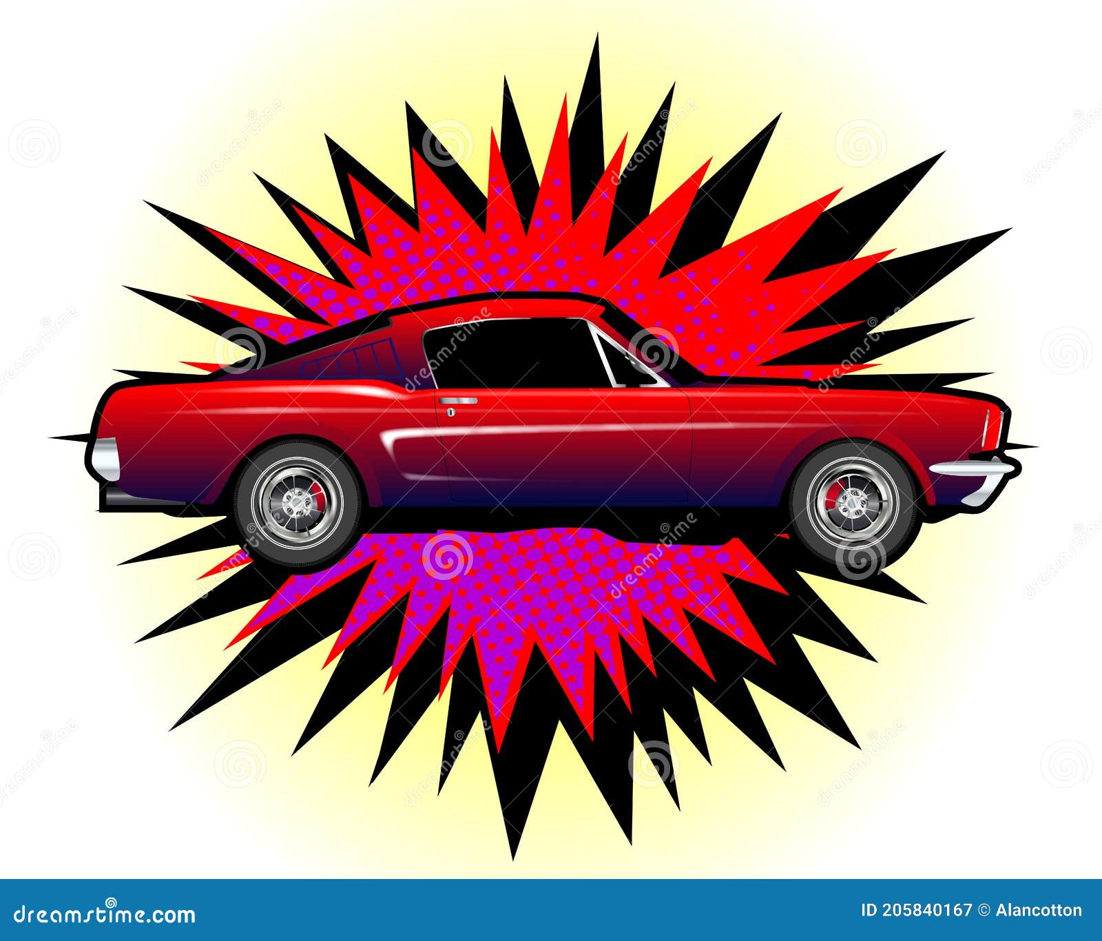 Fast Car Splash Cartoon Vector | CartoonDealer.com #205840167