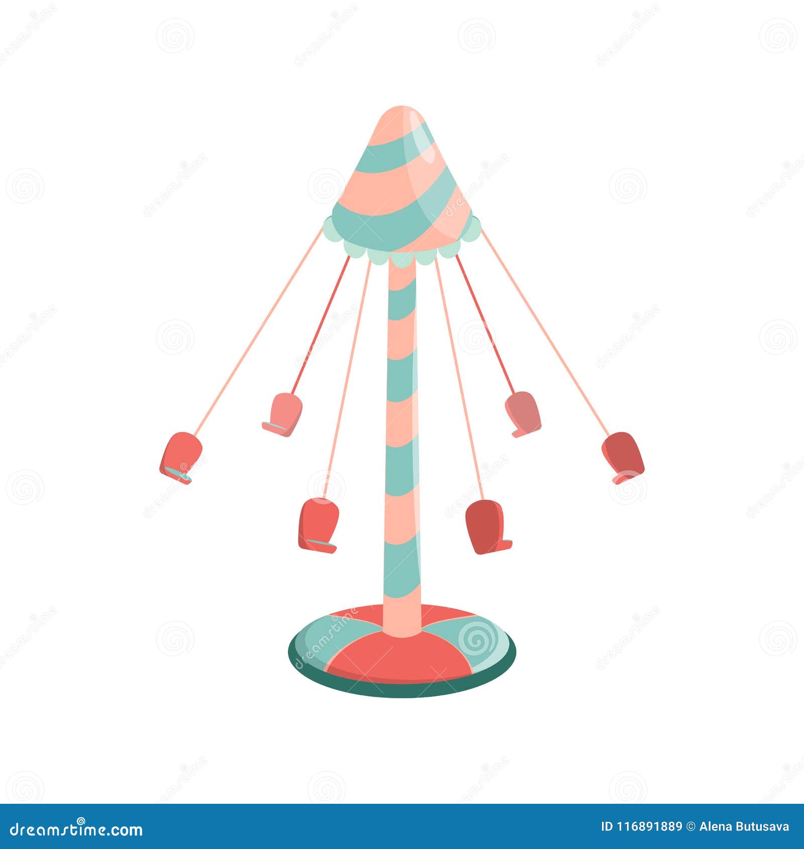 Carousel stock illustration. Illustration of entertainment - 116891889