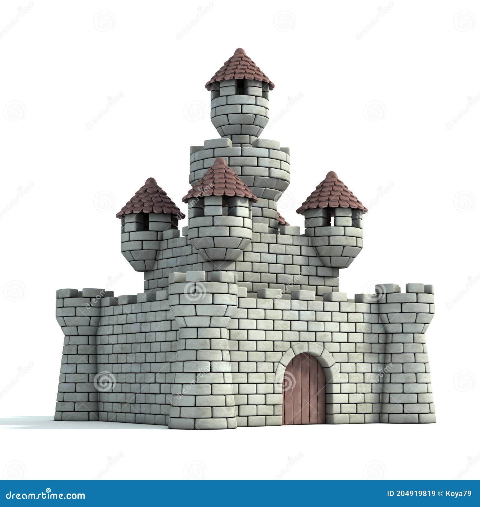 Cartoon Style Castle 3d Illustration Stock Illustration - Illustration ...