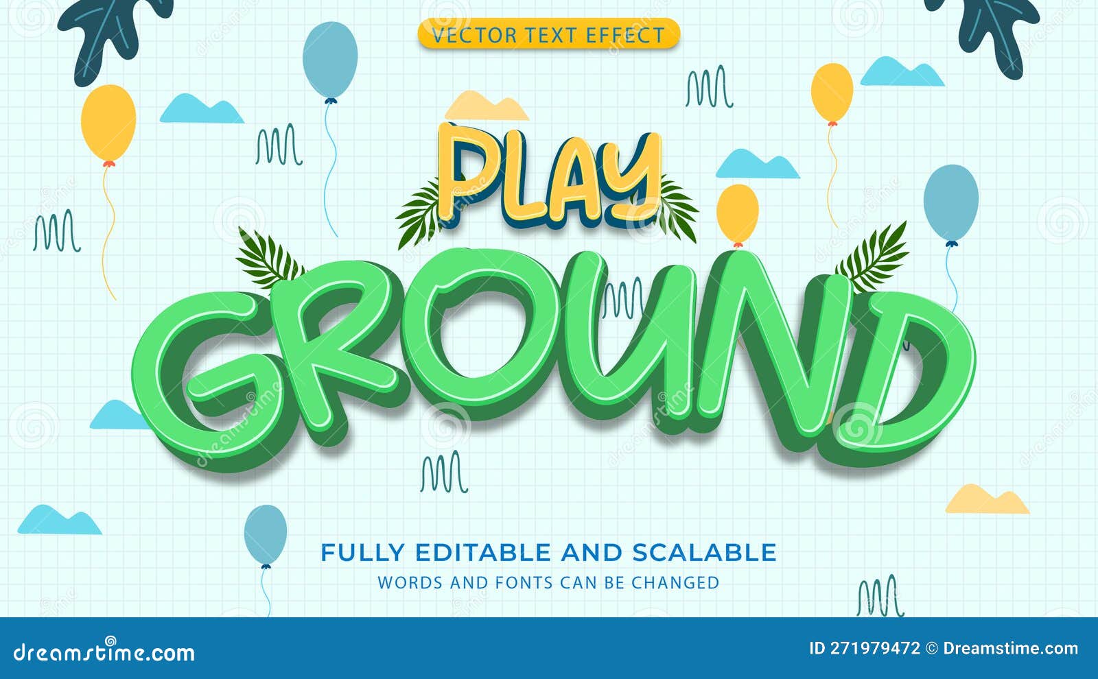 Cartoon Style and Cute Text Effect, Fun, Happy Kids Theme Editable ...