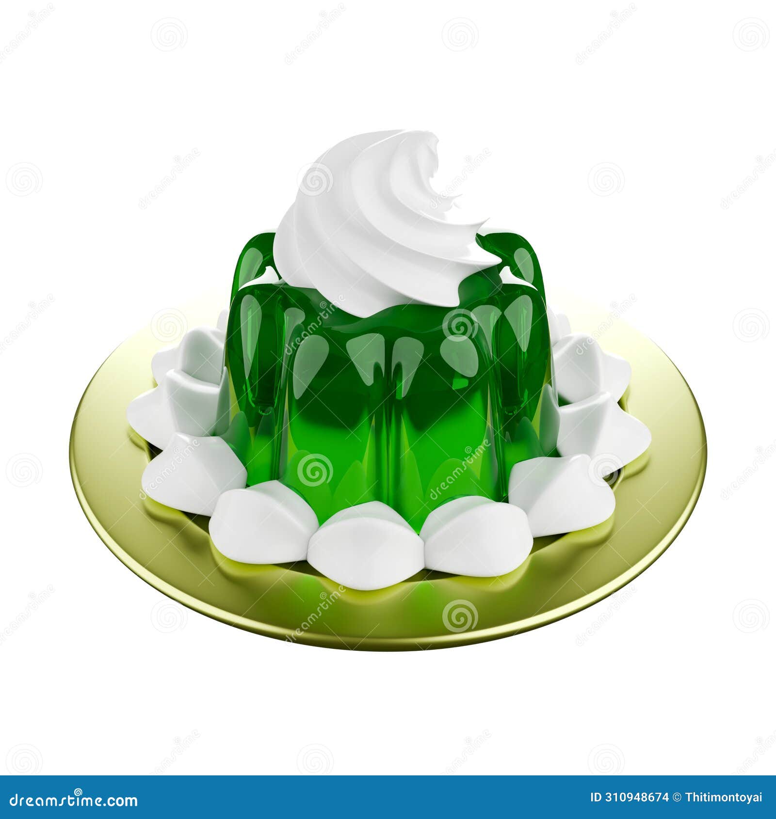 Cartoon Style Delicious Jello 3D. Stock Photo | CartoonDealer.com ...
