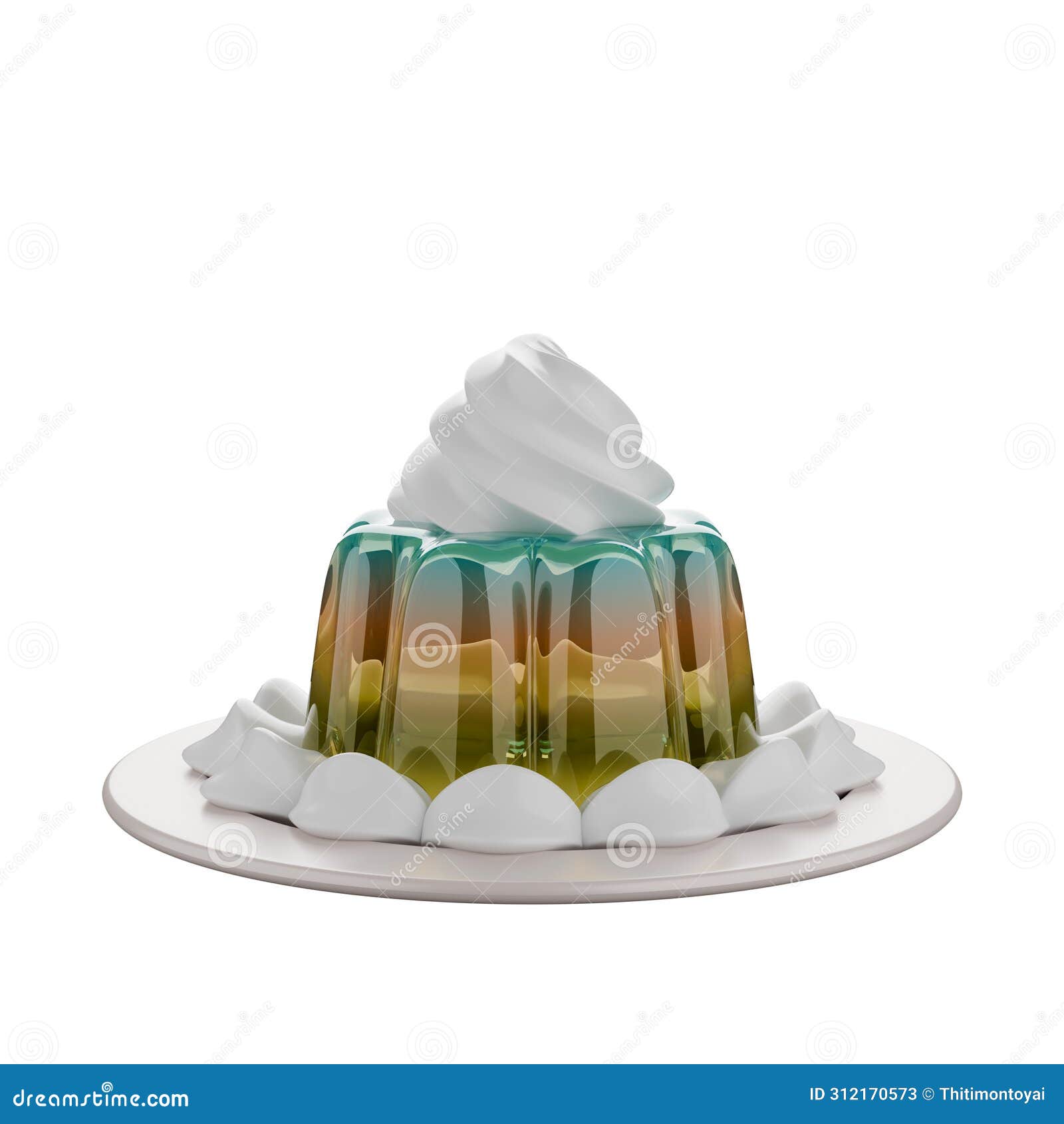 Cartoon Style Delicious Jello 3D. Royalty-Free Stock Photography ...