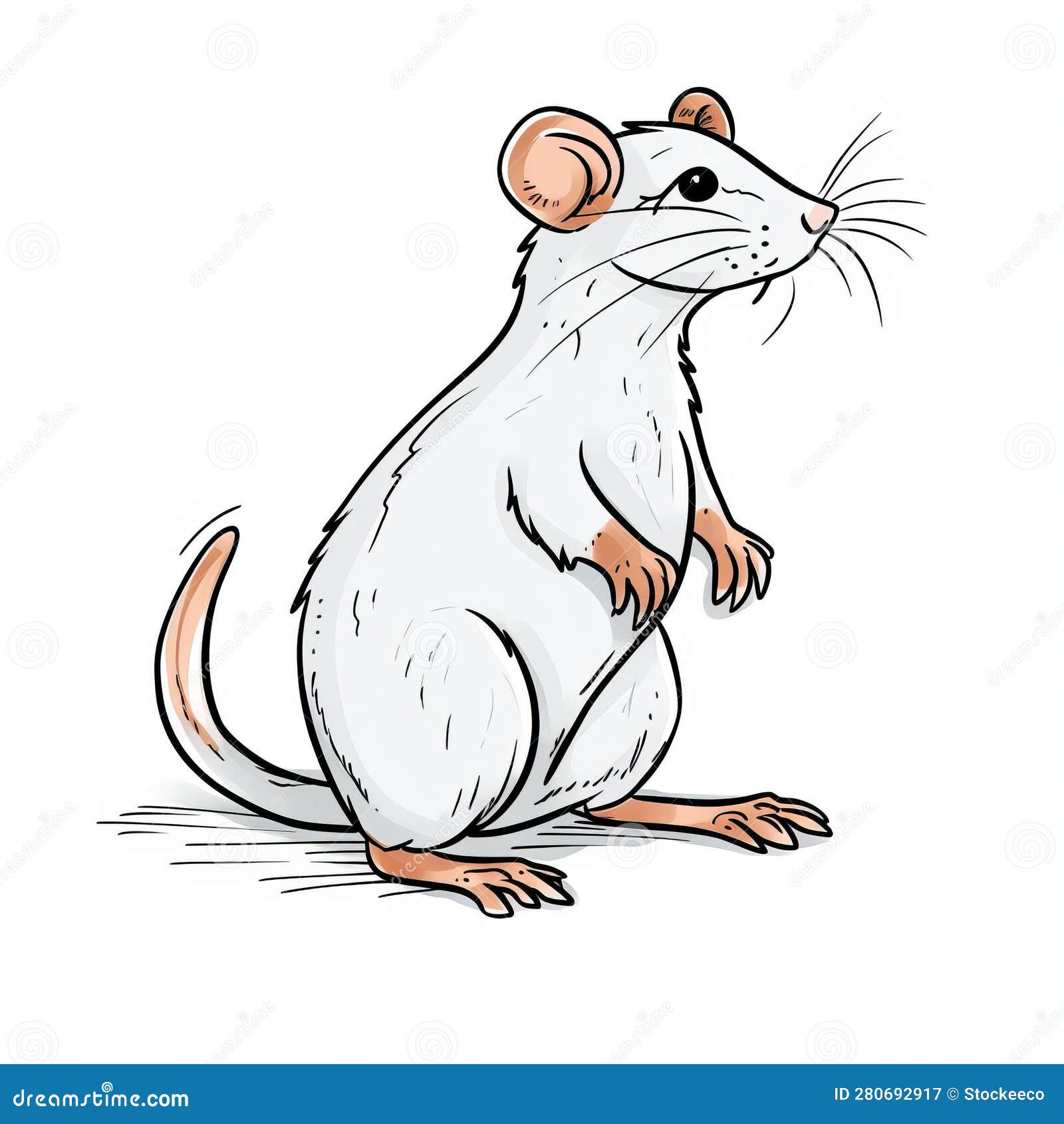Charming Rat Illustration in Comic Book Style Stock Illustration ...