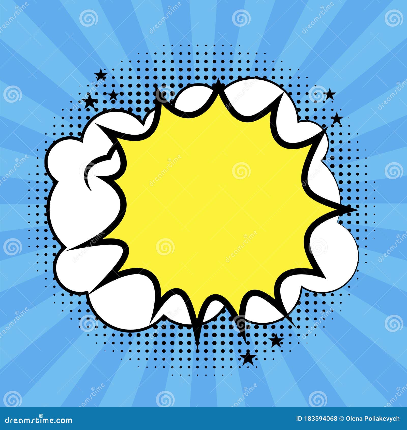 Cartoon Style Explosion. Background in the Form of a Comic Strip ...