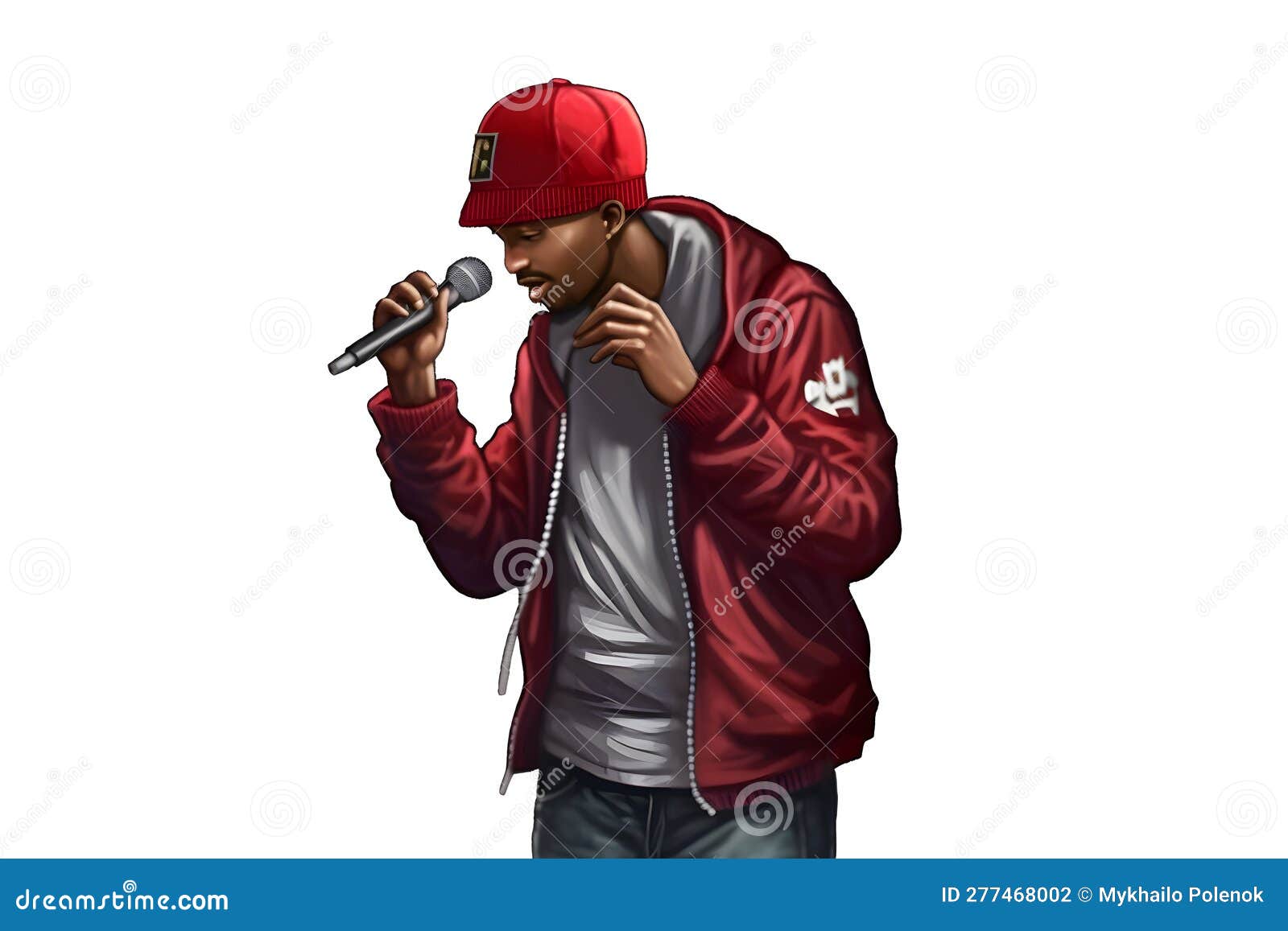 Cartoon Style Guy Rapper. Neural Network AI Generated Stock ...