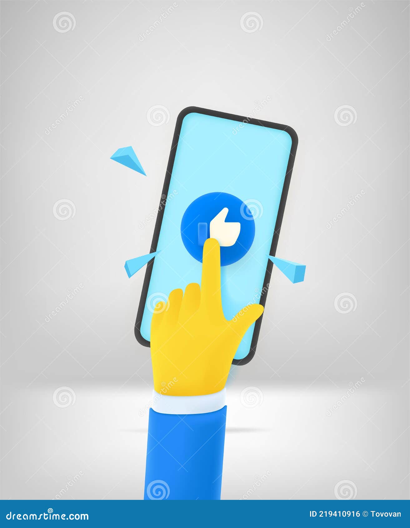 Cartoon Style Hand Pressing Button Stock Vector - Illustration of ...