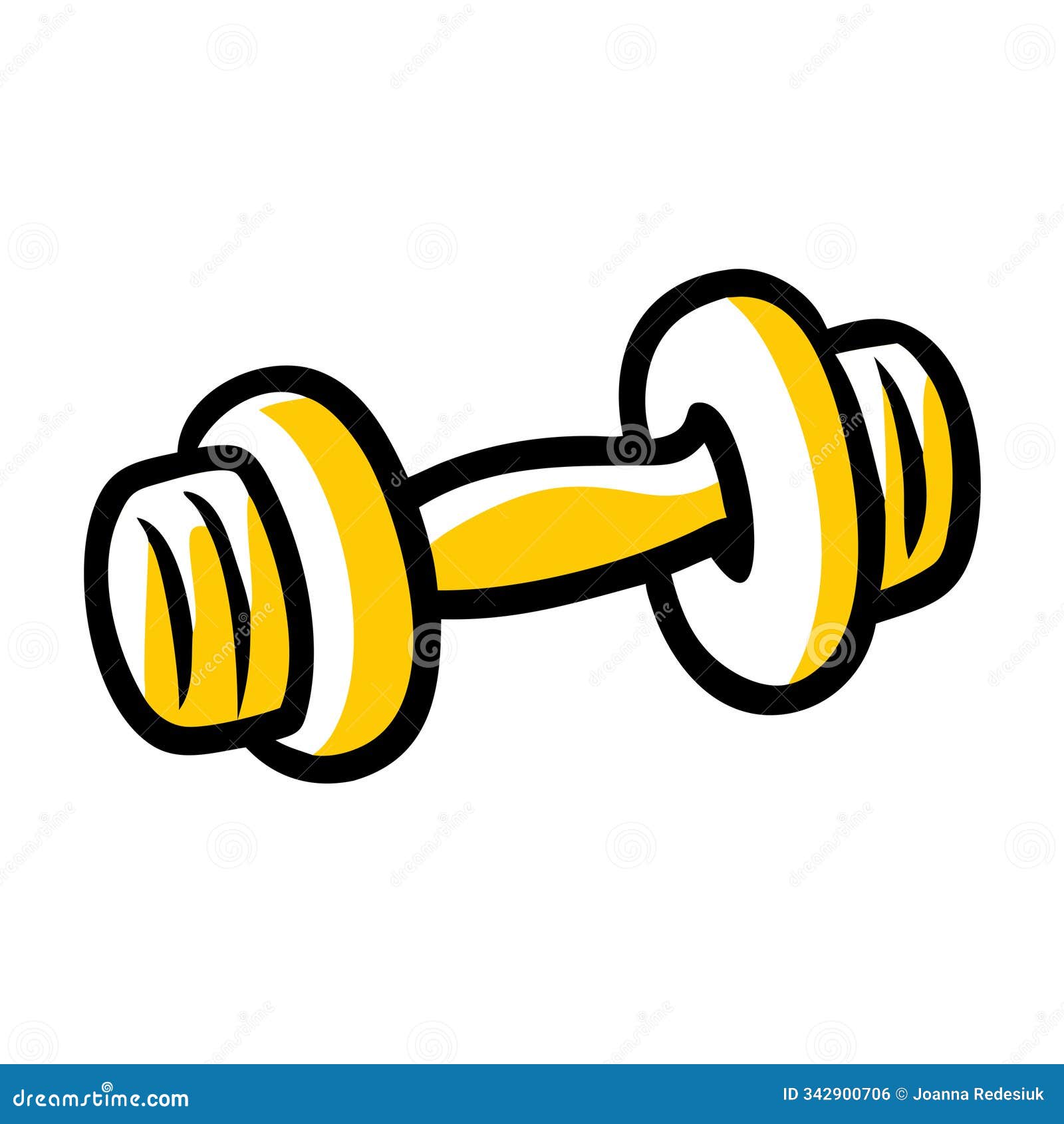 Dumbbell Curved, Outline Only Cartoon Vector | CartoonDealer.com #123152093
