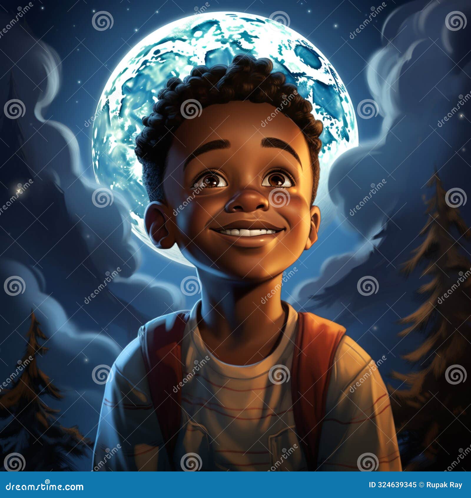 Cartoon Style Illustration for Representing Children Stock Illustration ...