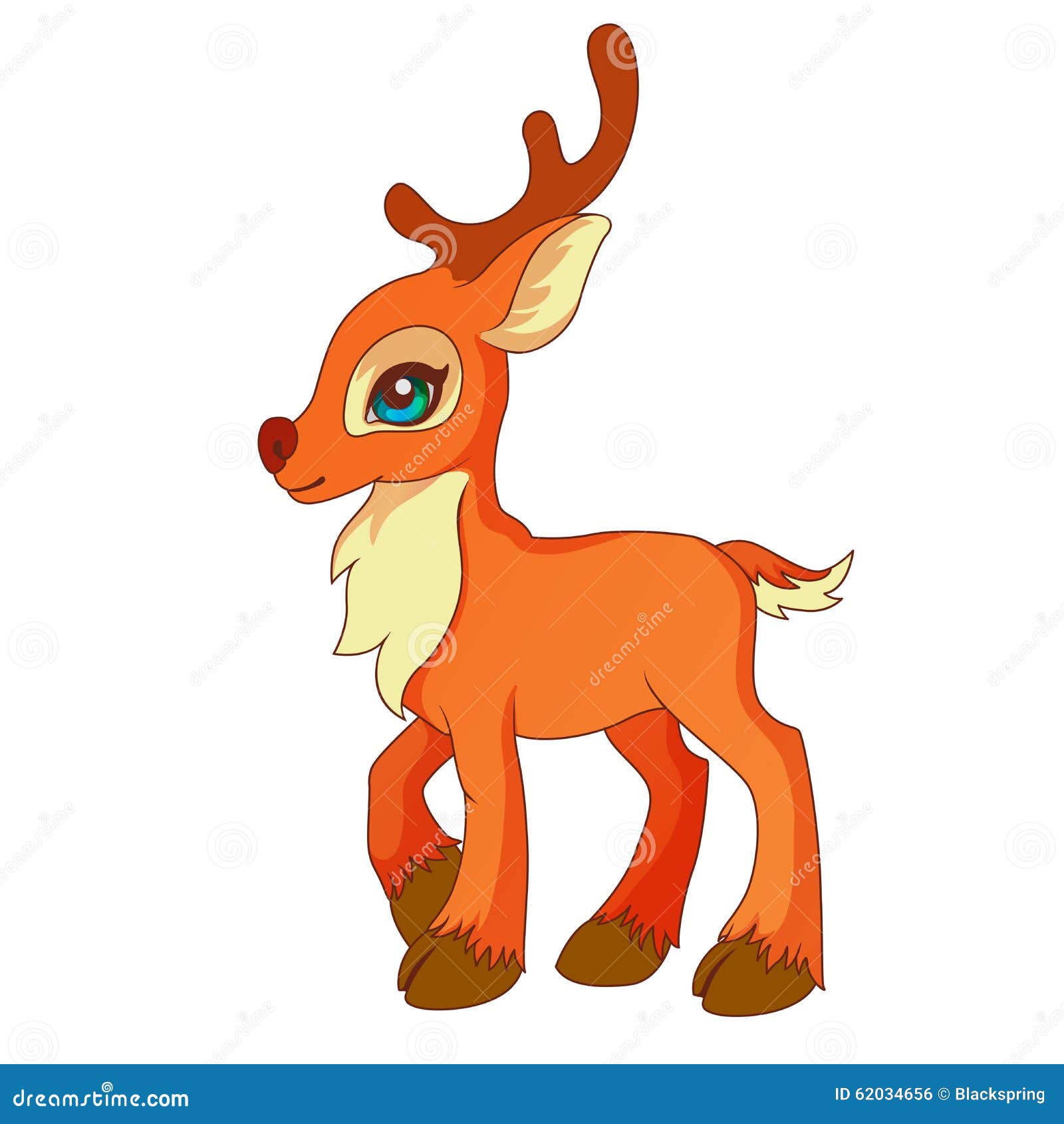 Little Deer Fawn Silhouette Cartoon Vector | CartoonDealer.com #7394527