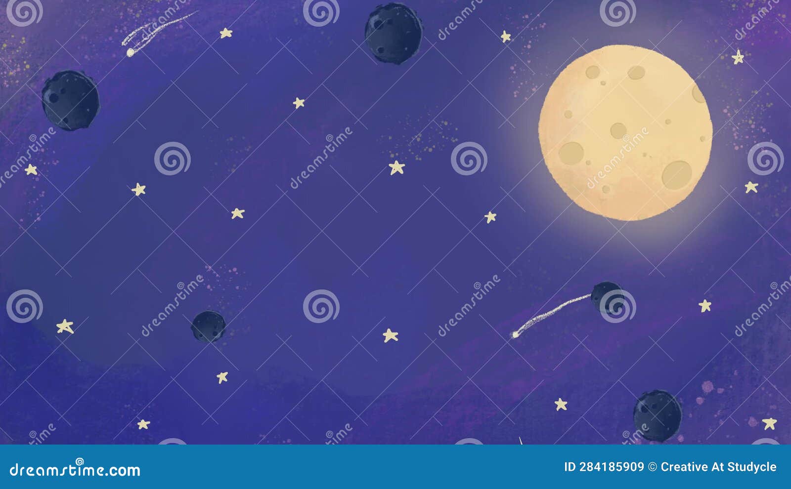 Cartoon Style Moon Animation Stock Video - Video of stargazing, cartoon ...
