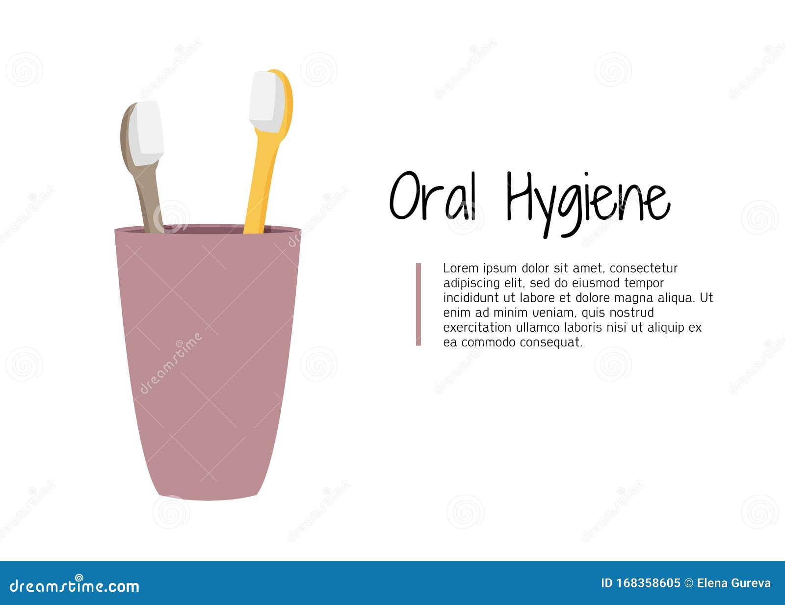 Toothbrush Simple Vector Illustration. Cartoon Style Object. Stock ...