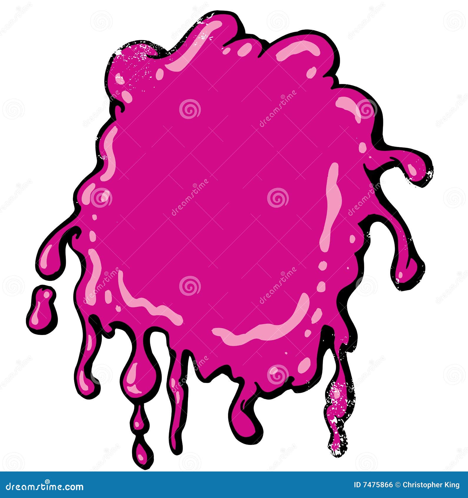 Cartoon Style Paint Splat Vector Illustration Stock Vector ...