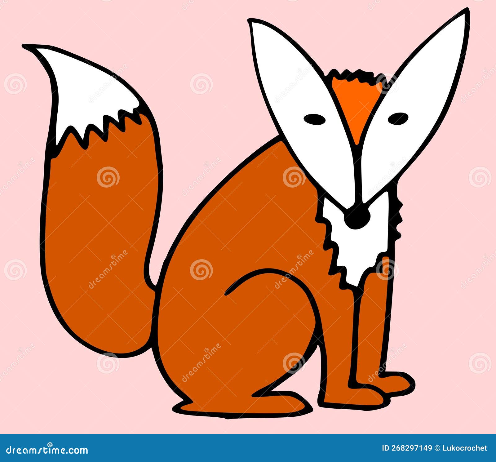 Cartoon Style Picture Od a Fox Stock Vector - Illustration of style ...