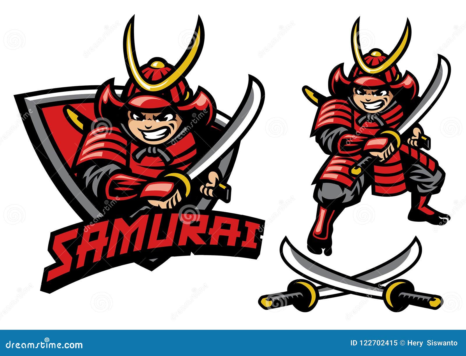 Cartoon Style Of Samurai Warrior Mascot | CartoonDealer.com #122702415