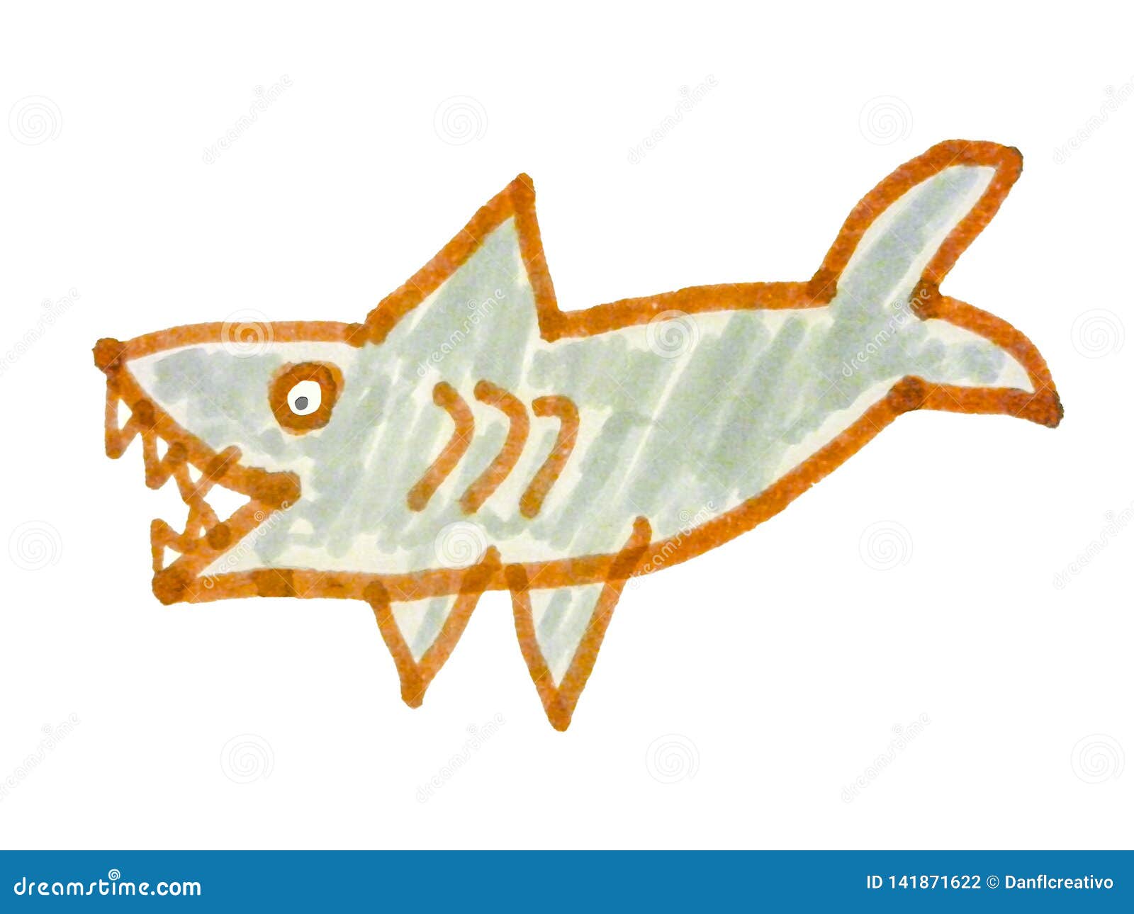 Shark Drawing, Shark Pencil Drawing Vintage. Generative Ai Stock ...