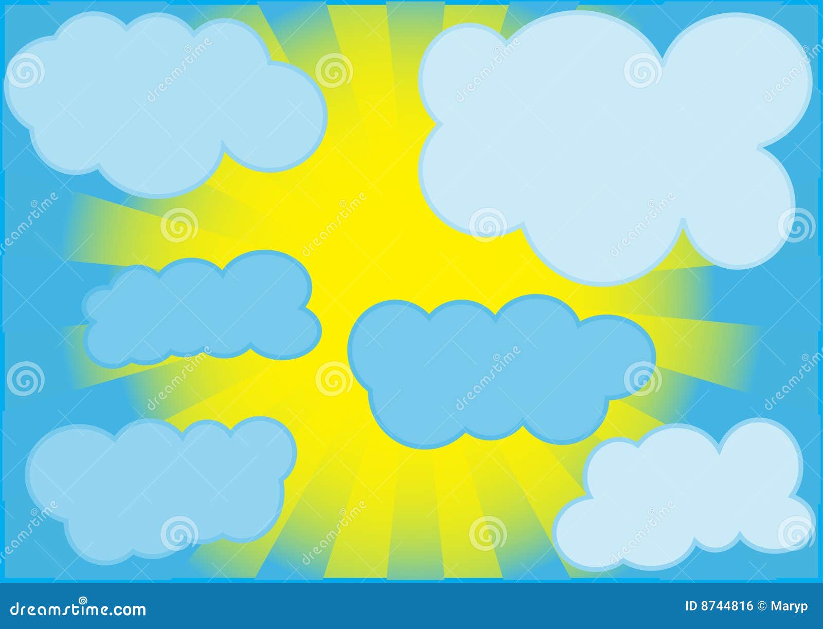 Cartoon style sky stock vector. Illustration of design - 8744816